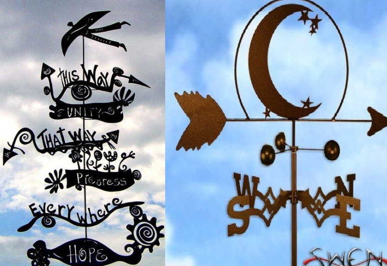 Do-it-yourself weather vane made of metal, construction, device